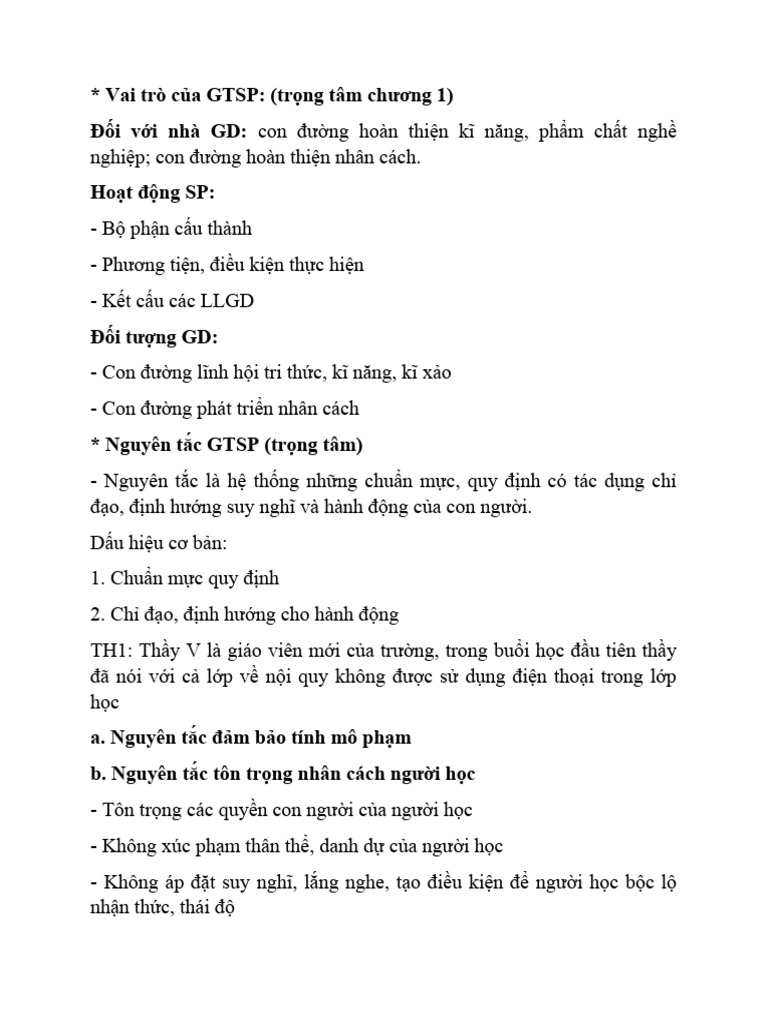 Vai Trò C A GTSP | PDF