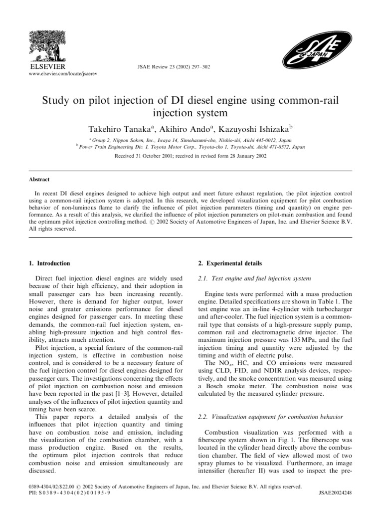 Pilot Injection Effects on Diesel Engine Performance | PDF | Diesel ...
