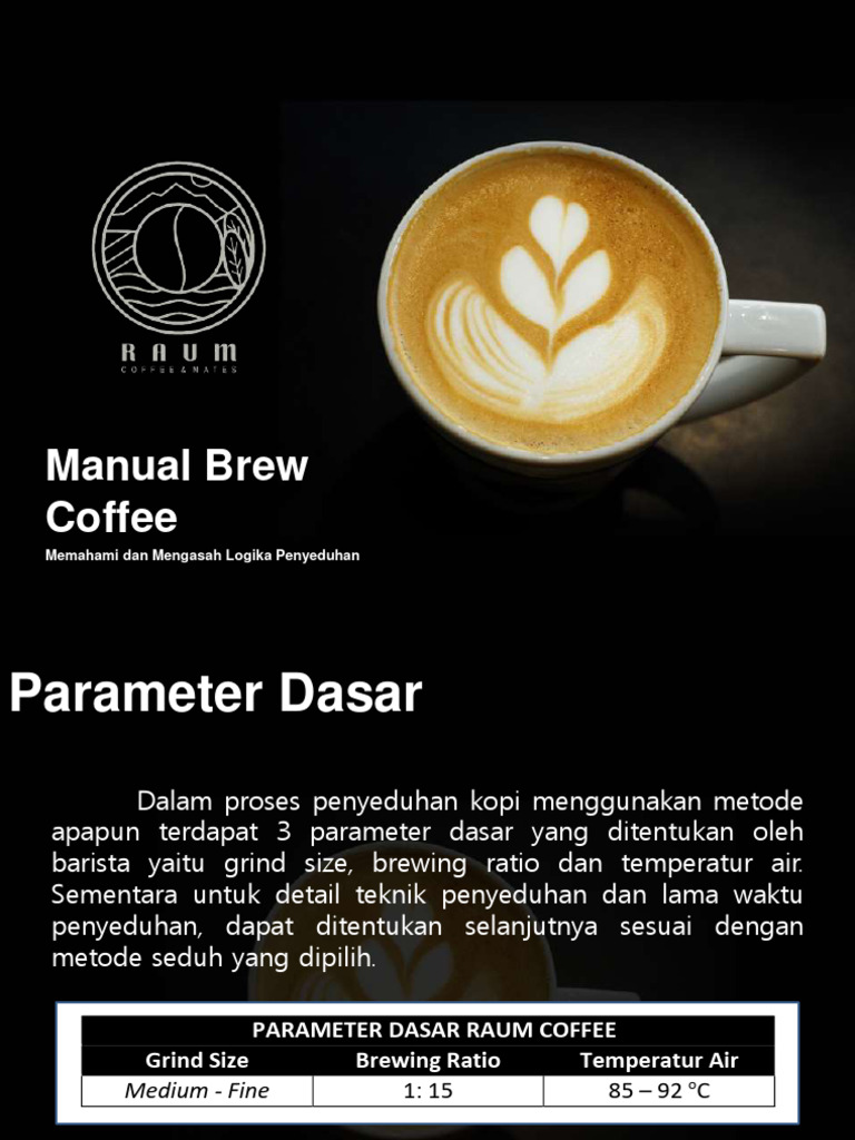 Panduan Teknik Manual Brew Kopi | PDF