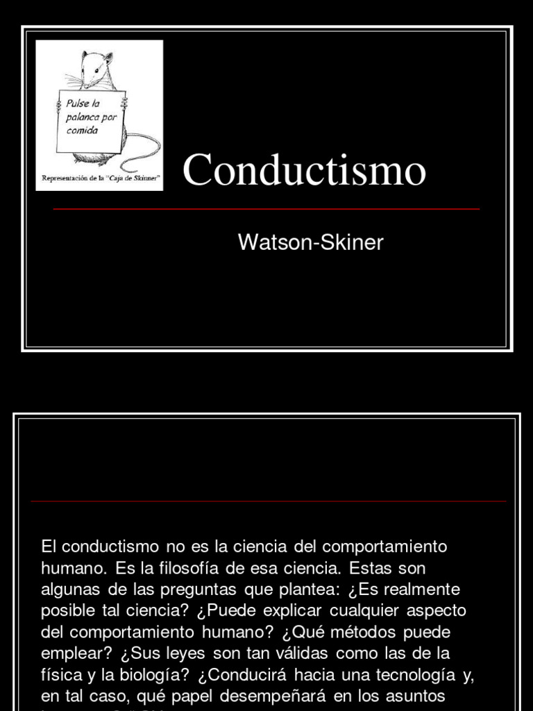 Conductismo Watson | PDF | Behaviorismo | Comportamiento