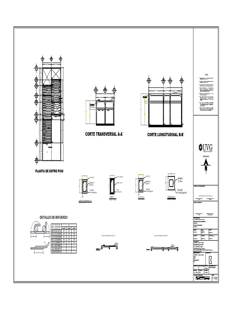 Planos Estructurales y Detalles de Construcción | PDF