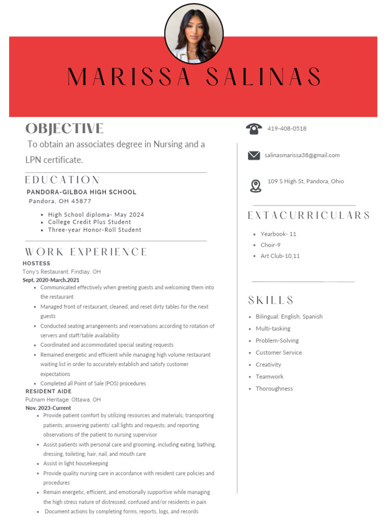 White Simple Student CV Resume | PDF | Nursing | Social Programs