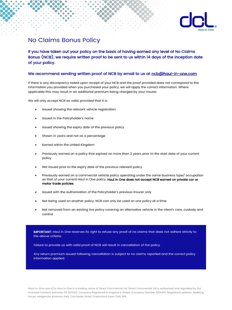 NCB Policy v1 | Download Free PDF | Insurance | Financial Services