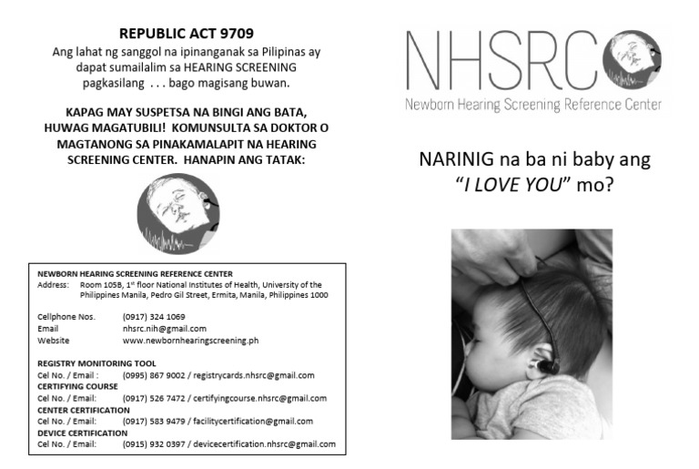 NHSRC Brochure Page 1 TAGALOG | PDF