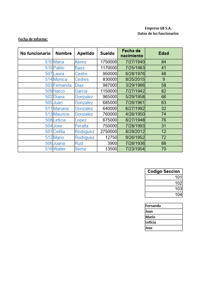 Ejercicio Excel Basico Atajos | PDF