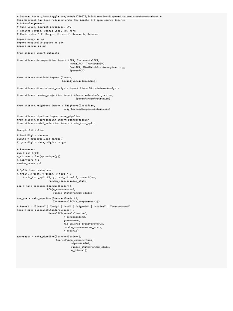 Dimensionality Reduction Techniques in Python | PDF | Machine Learning ...
