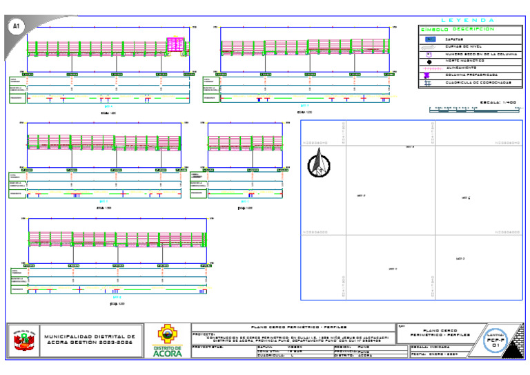06 Plano Perfiles Del Cerco Periemtrico Jachacachi-Layout1 | PDF | Tecnología geográfica