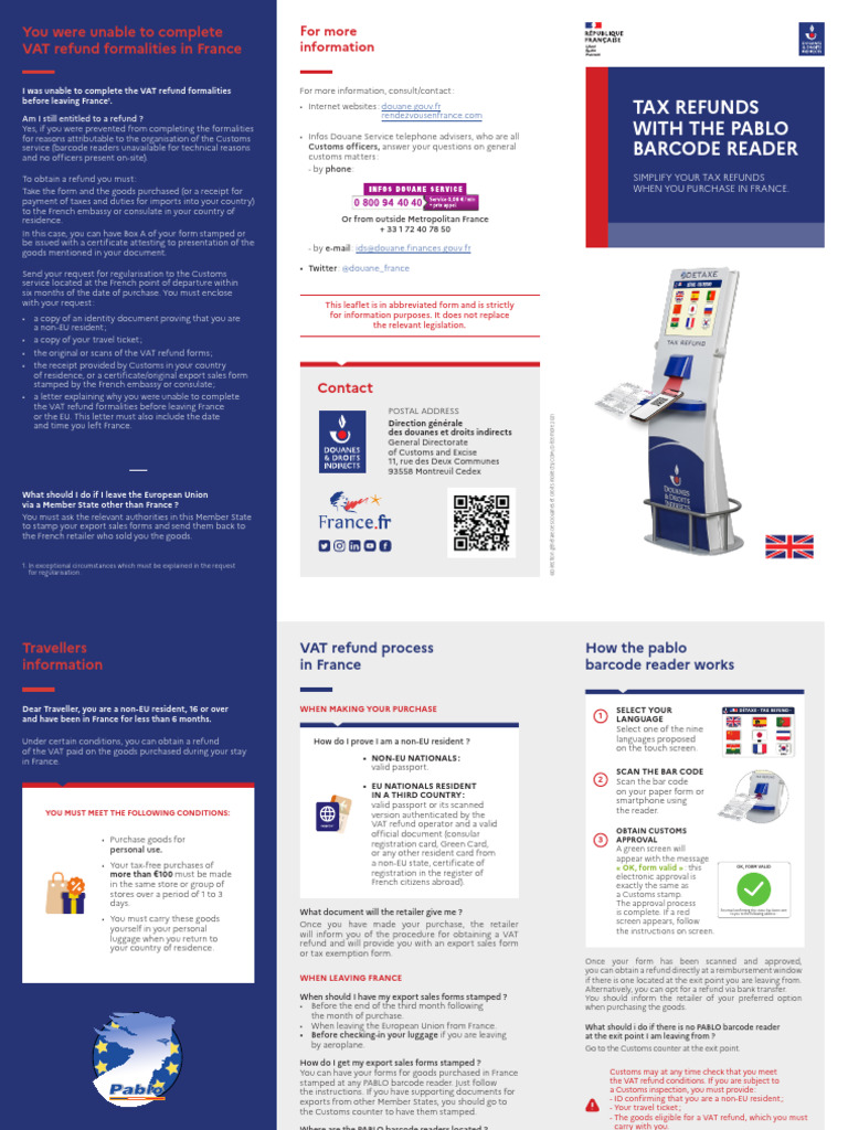 VAT Refund Process in France | PDF | Customs | Value Added Tax