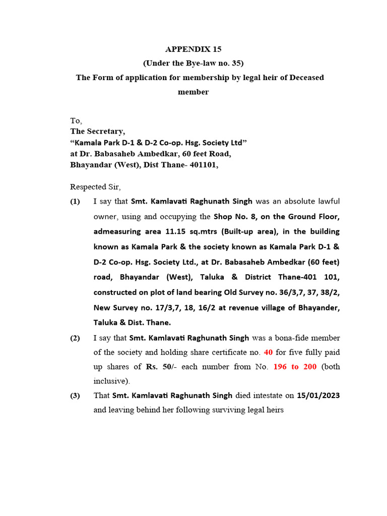 Appendix 15 - Jayaben Shah | PDF | Inheritance | Justice