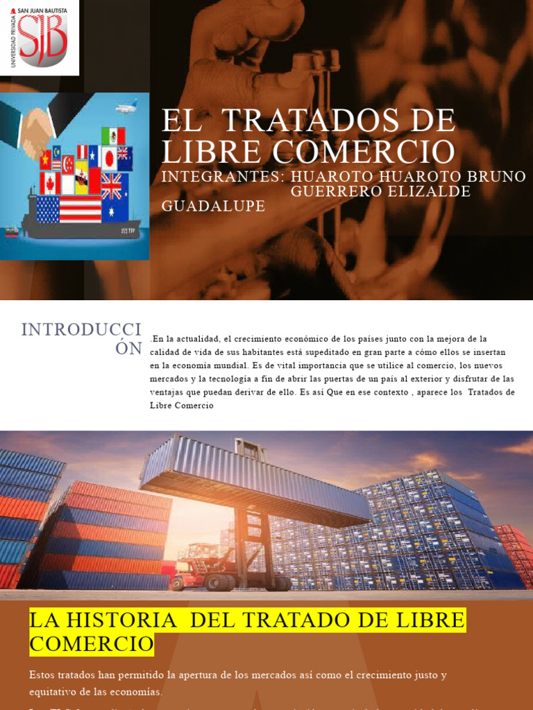 EL Tratados de Libre Comercio | PDF | Tratado de Libre Comercio Norteamericano | Comercio