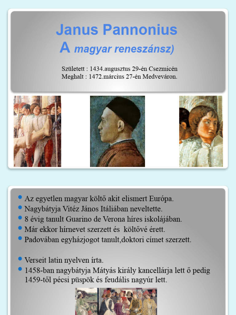 Janus Pannonius Beadandó | PDF