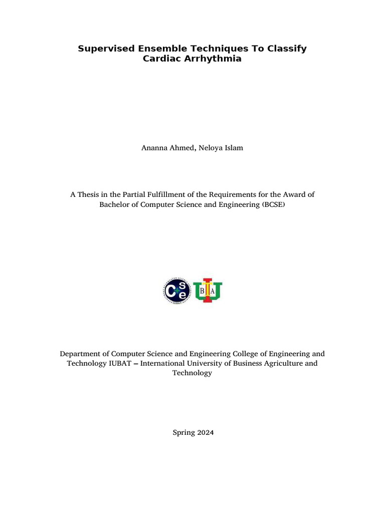 Thesis Report | PDF | Machine Learning | Receiver Operating Characteristic