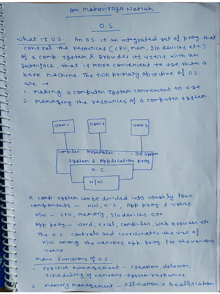 OS (Operating Systems) Notes | PDF OS (Operating Systems) Notes | PDF
