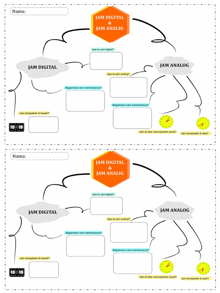 Latihan Jam Digital & Analog | PDF