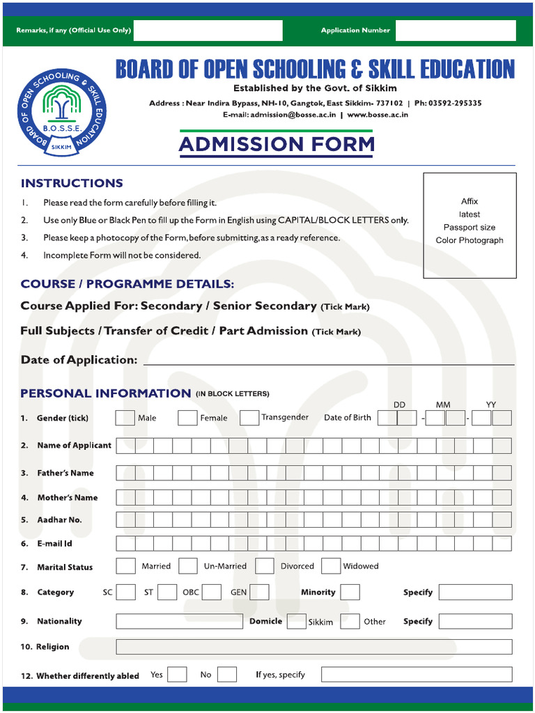 BOSSE-Application-form-2021-revised | PDF