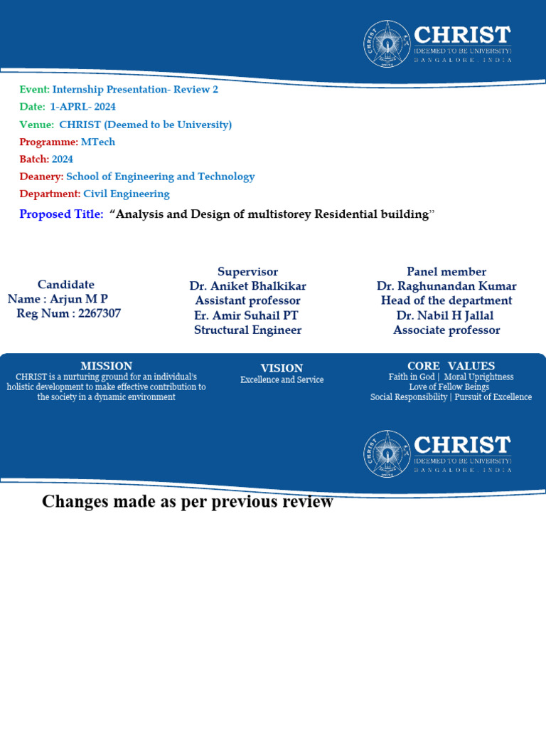 Internship Presentation123 | PDF | Structural Load | Structural Engineering