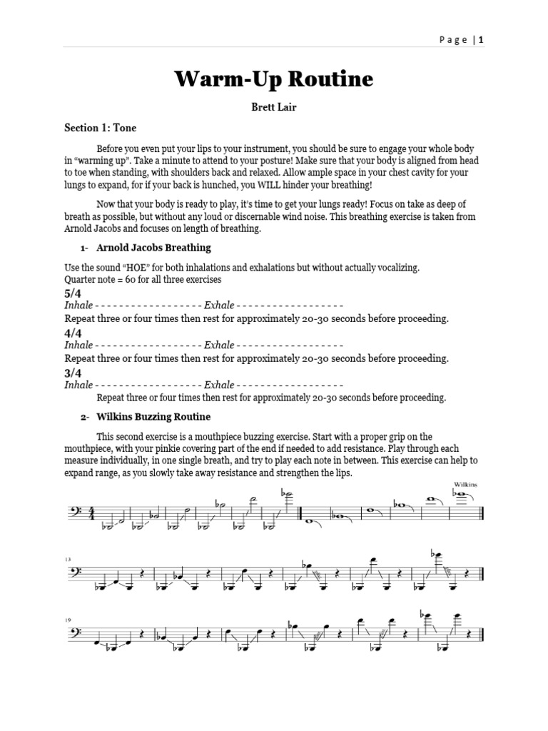 Rotina Warm Up. | PDF | Breathing | Exhalation