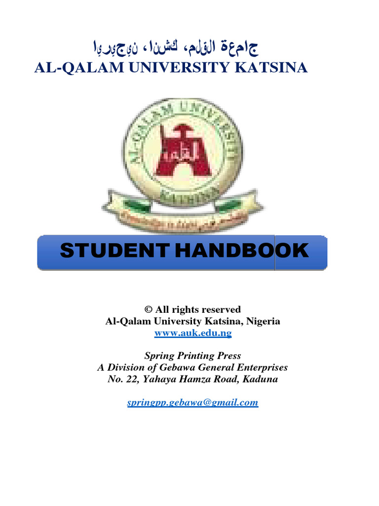 Al Qalam University Handbook | PDF | University And College Admission ...