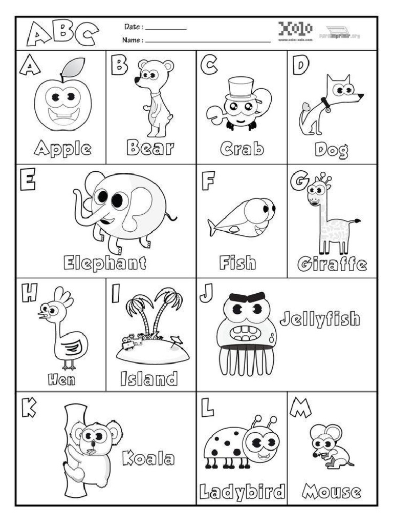 ABECEDARIO EN INGLÉS PARA 1 Y 2 | PDF