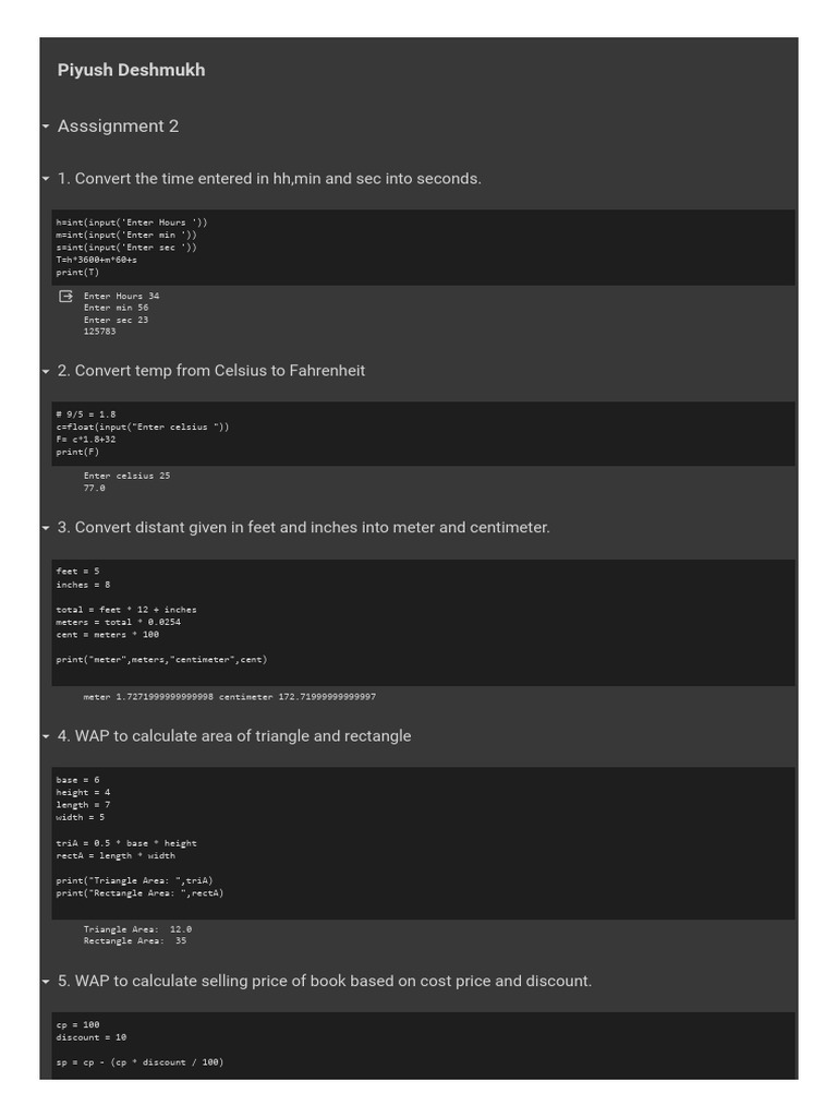 Python Programs for Basic Conversions | PDF | Teaching Methods & Materials