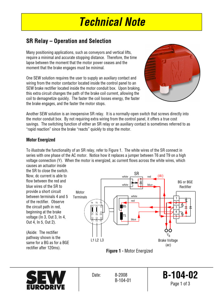 SR Relay Operation &selection SewEuroDrive | PDF | Relay | Power ...