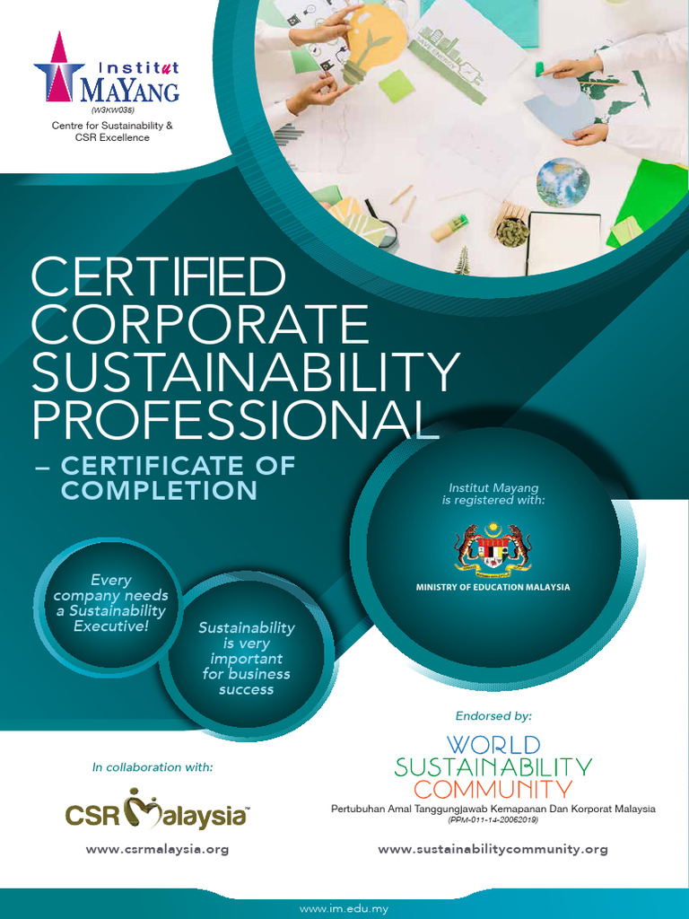 Certified Corporate Sustainability Professional | PDF | Sustainability ...