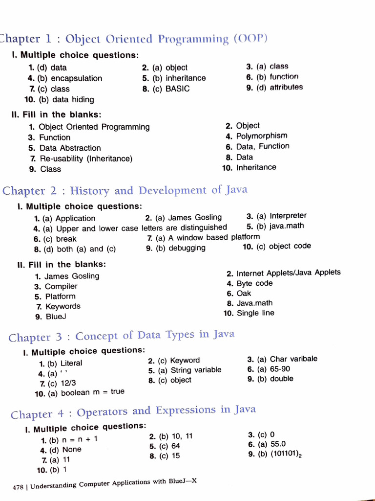 Questions:: Chapter 2: History and Development of Java | PDF | Class (Computer Programming ...