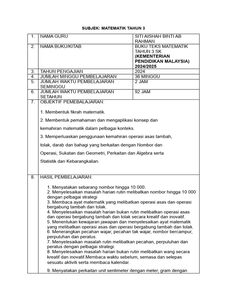 Math Tahun 3 | PDF | Seni | Sains & Matematika