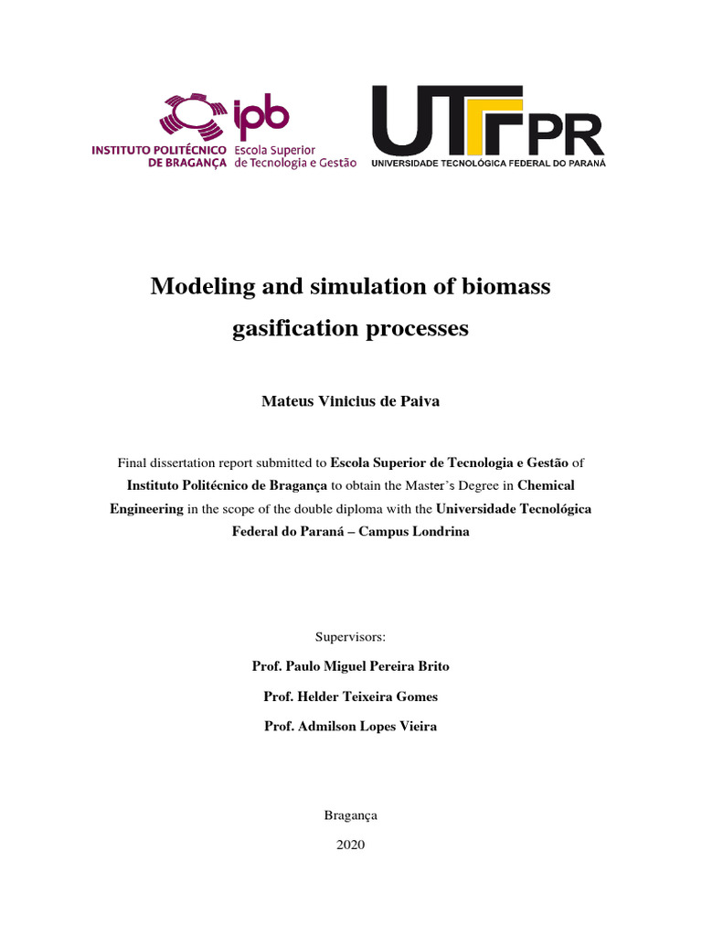 Modeling and Simulation of Biomass Gasification Processes | Download Free PDF | Gasification ...