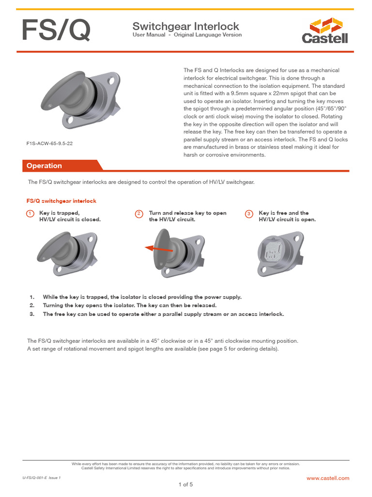 FS1B CW 45 9.5 22 | Download Free PDF | Manufactured Goods | Equipment
