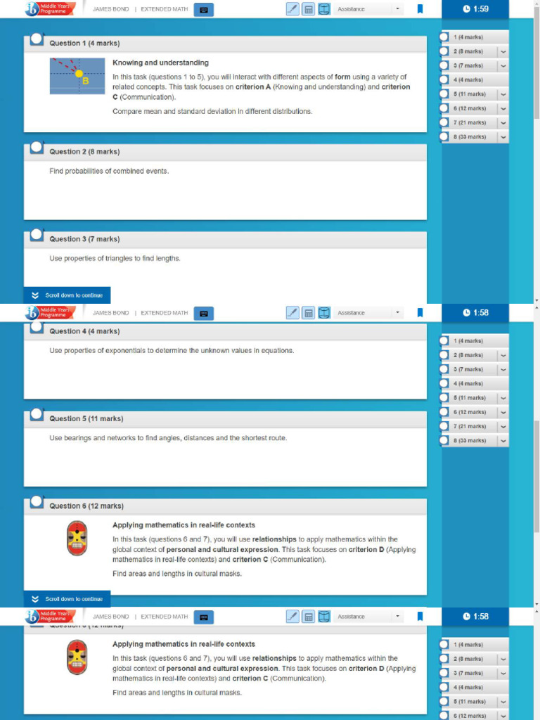 M 22 Math Extended e Assessment | PDF