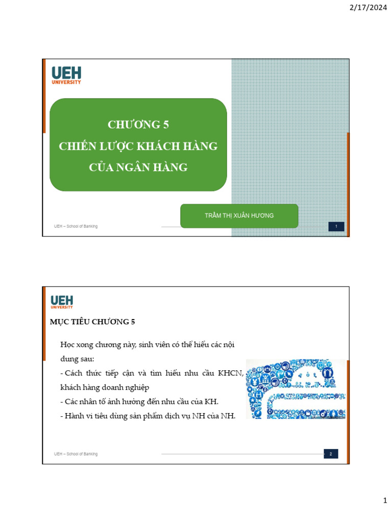Chương 5 Chiến Lược Khách Hàng NH 2024 SV | PDF