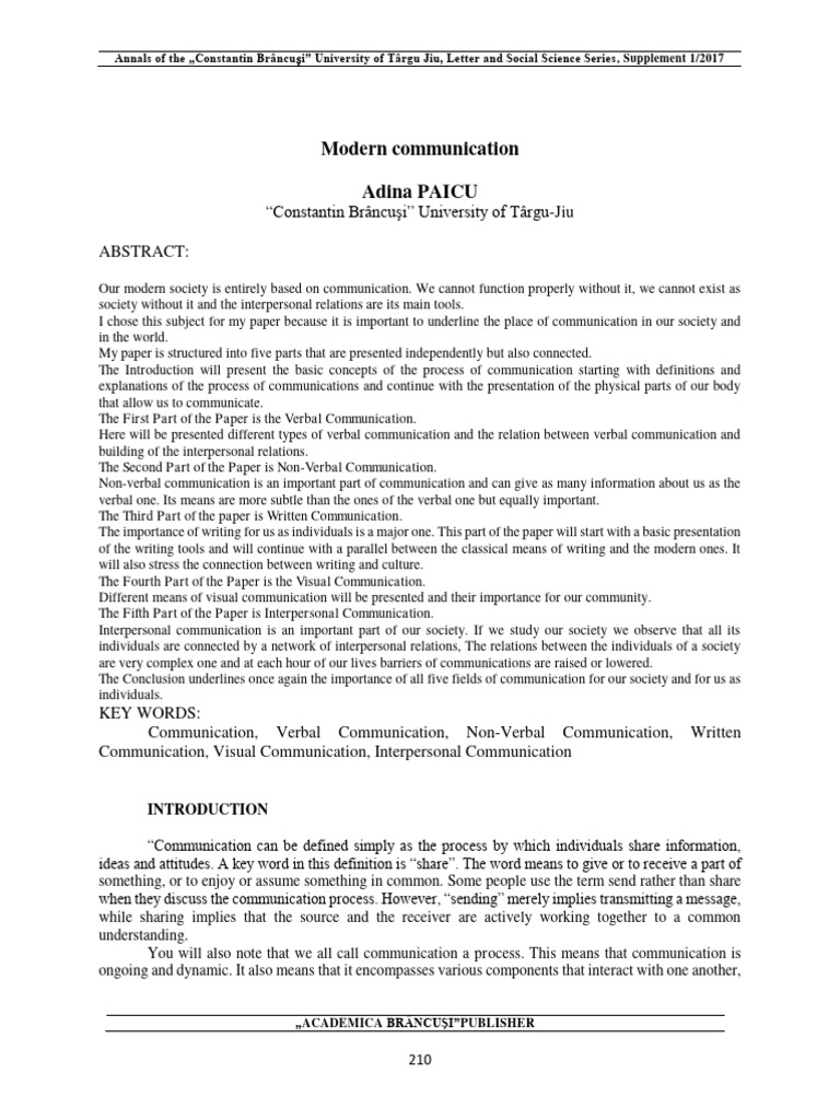 Modern Communication | PDF | Nonverbal Communication | Communication Modern Communication | PDF | Nonverbal Communication | Communication