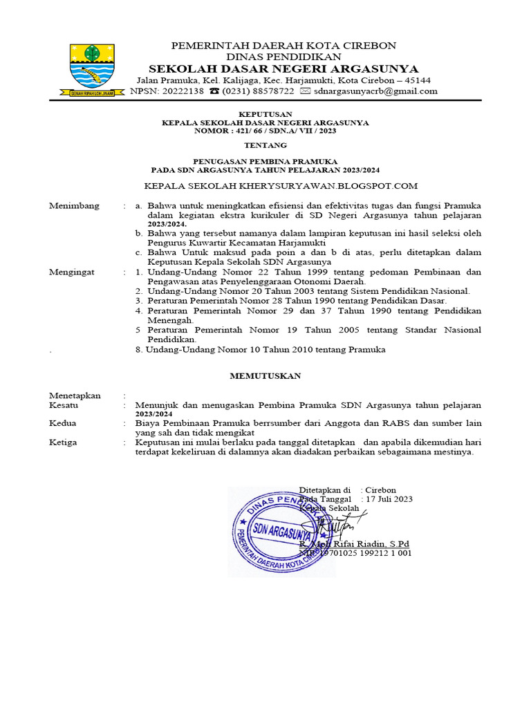 SK Pramuka | PDF