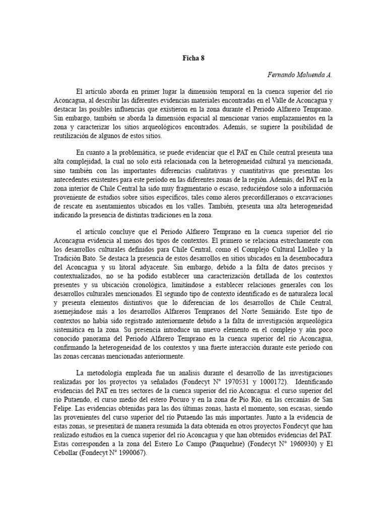 Ficha 8 Maluenda Fernando | PDF | Ciencias sociales | Historia