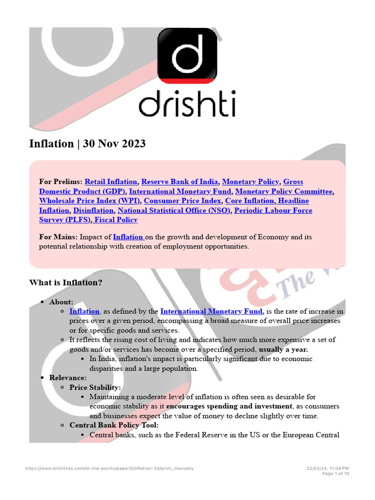 Inflation | PDF | Cost Of Living | Inflation