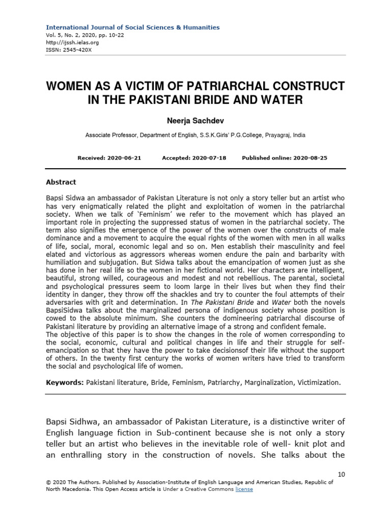 Women As A Victim of Patriarchal Constru | PDF | Feminism | Gender Studies