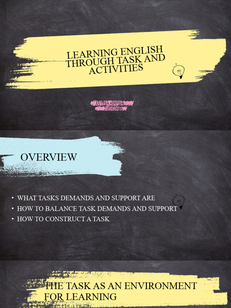 PPT - Learning English Through Task and Activities | PDF