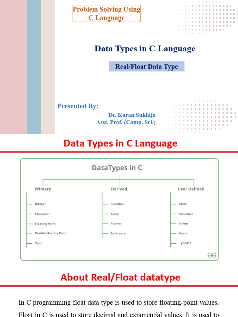 Data Types in C Language (Part 4) | PDF
