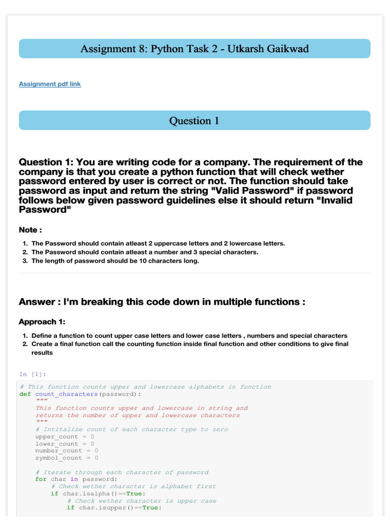 Assignment 8 Utkarsh | Download Free PDF | Letter Case | Regular Expression