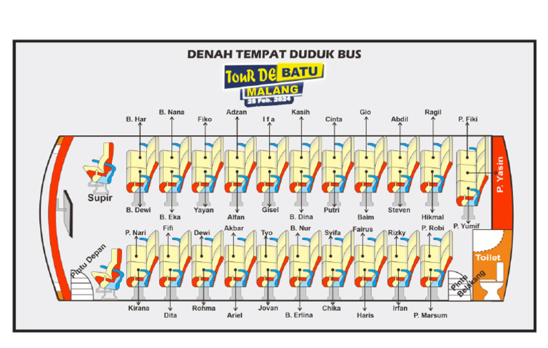 denah tempat duduk bus | PDF