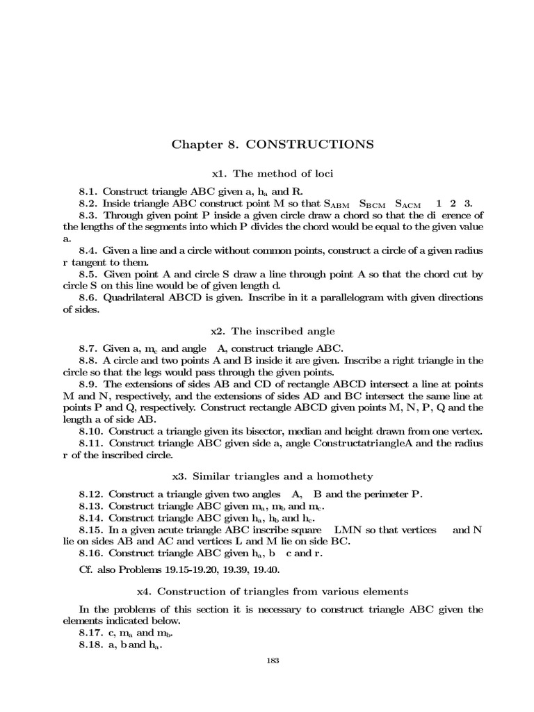 Plane Geometry Textbook | PDF