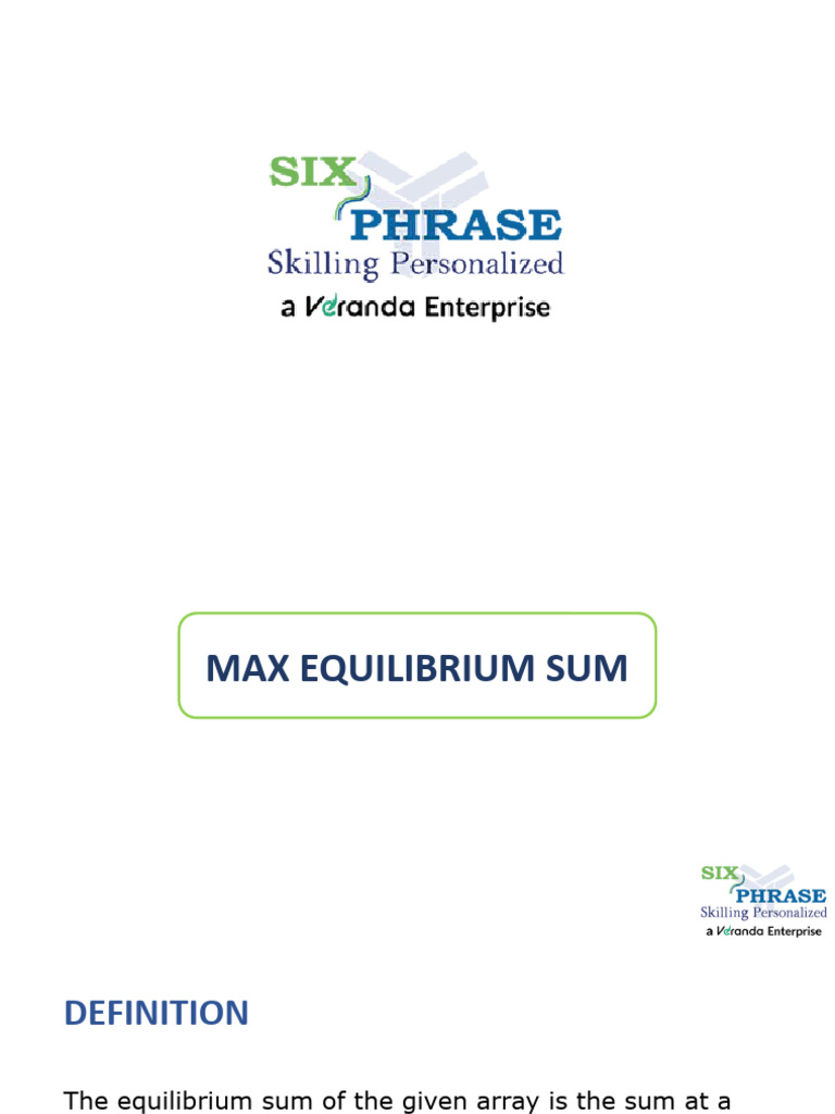 L22 - Max Equlibrium Sum | PDF | Control Flow | Computing