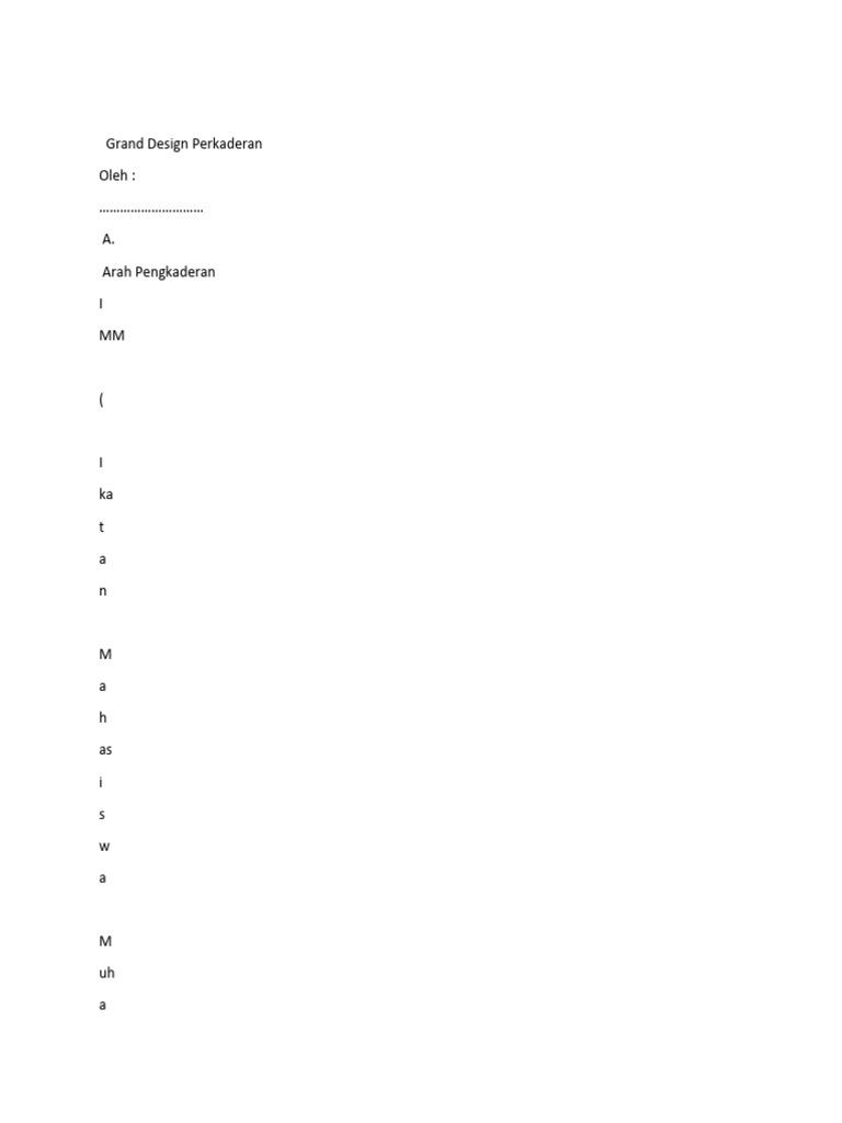Grand Design Pengkaderan IMM | PDF | Seni