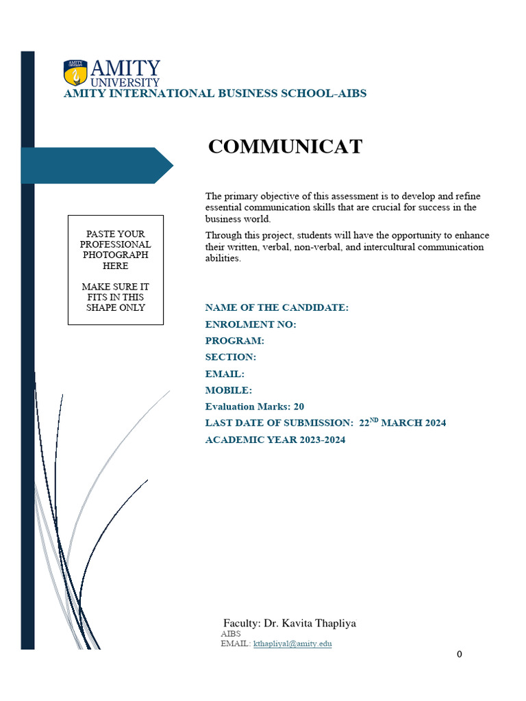 Communication Skills Project Ug Sem 2 2024 | PDF | Swot Analysis ...