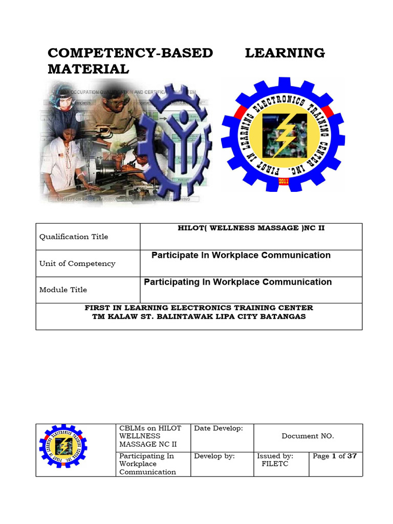 Basic CBLM | PDF | Communication | Psychology