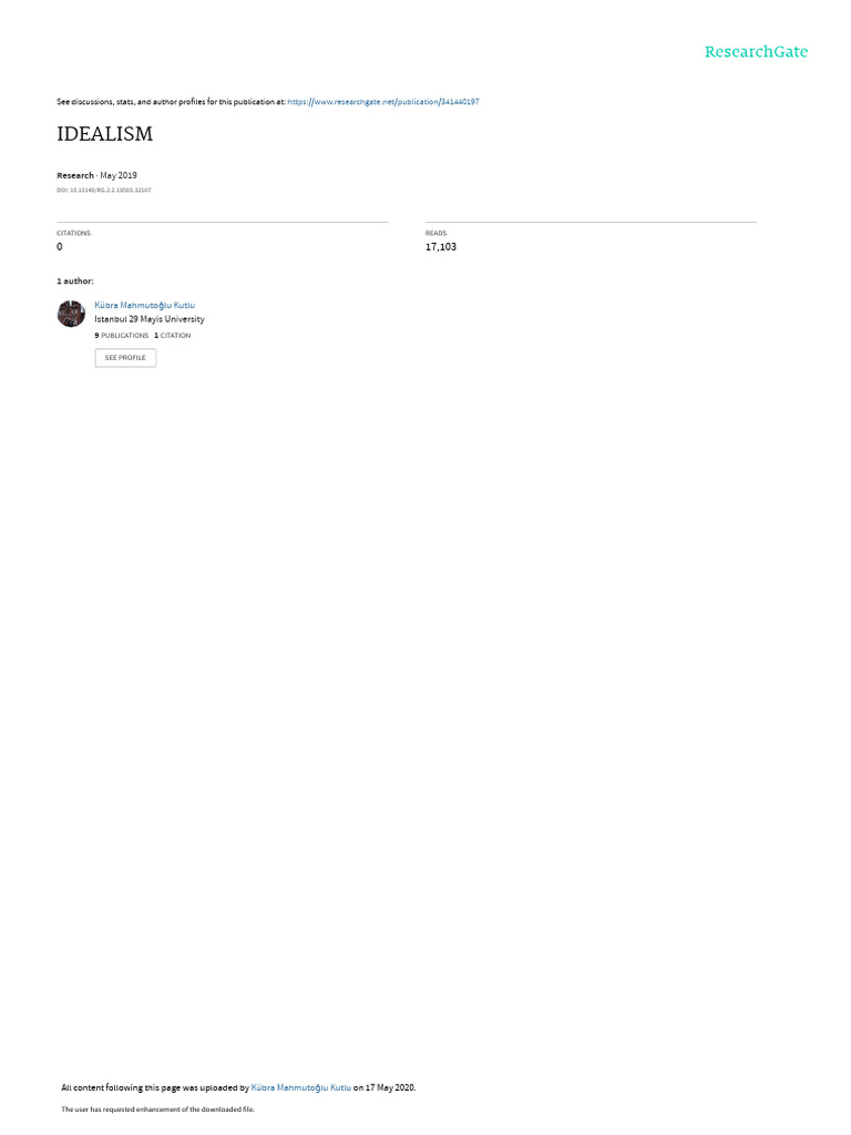 IDEALISM | PDF | Idealism | League Of Nations