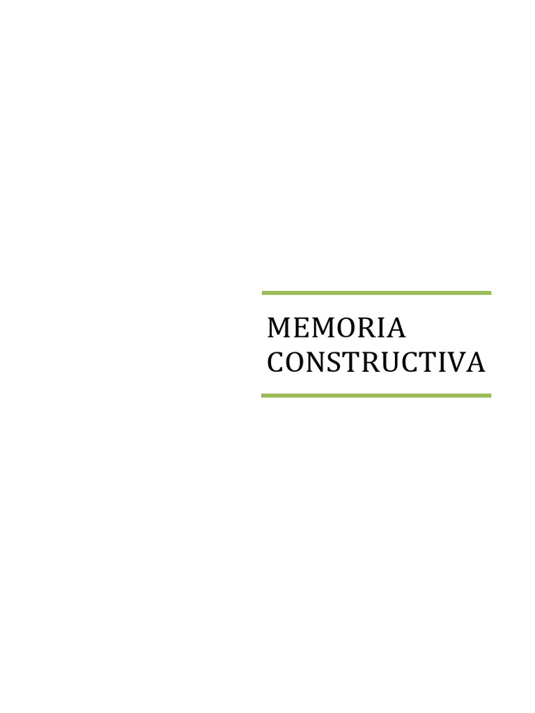 Memoria Constructiva de Edificio | PDF | Fundación (Ingeniería) | Techo