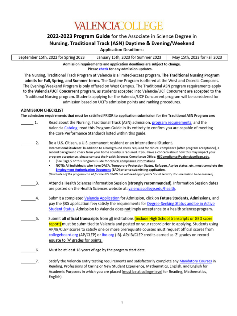 program-guide-as-traditional-nursing | PDF | University And College ...