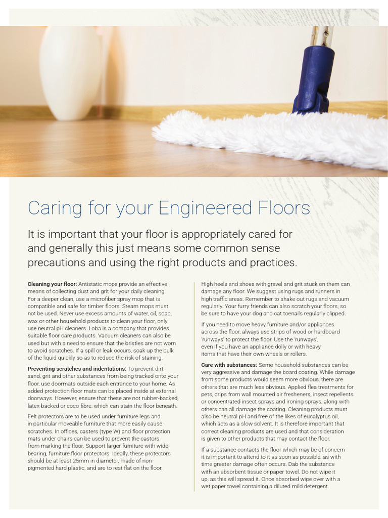 Caring For Your Floors Brochure v03 | PDF | Vacuum Cleaner